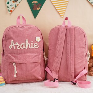 Personalized Kids Backpack, Handmade Corduroy Backpack, Monogram ...