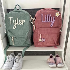 Personalized Kids Backpack, Handmade Corduroy Backpack, Monogram ...