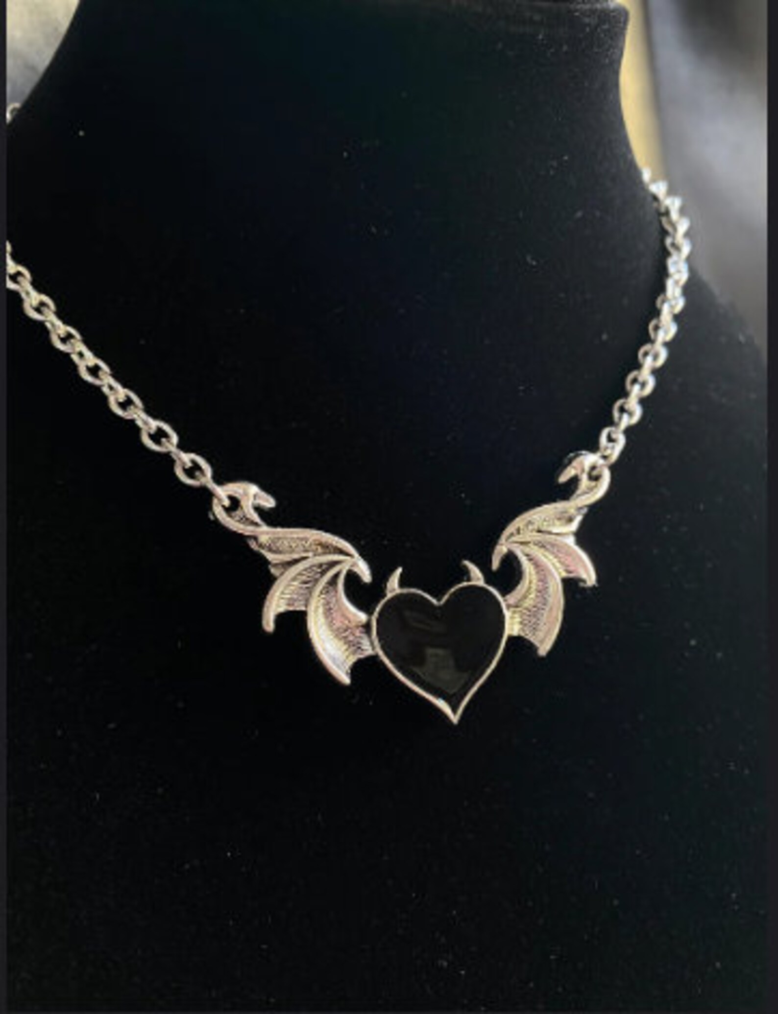 Goth Devil Heart Barbed Wire Choker Necklace Y2K Vampire Punk Jewelry ...