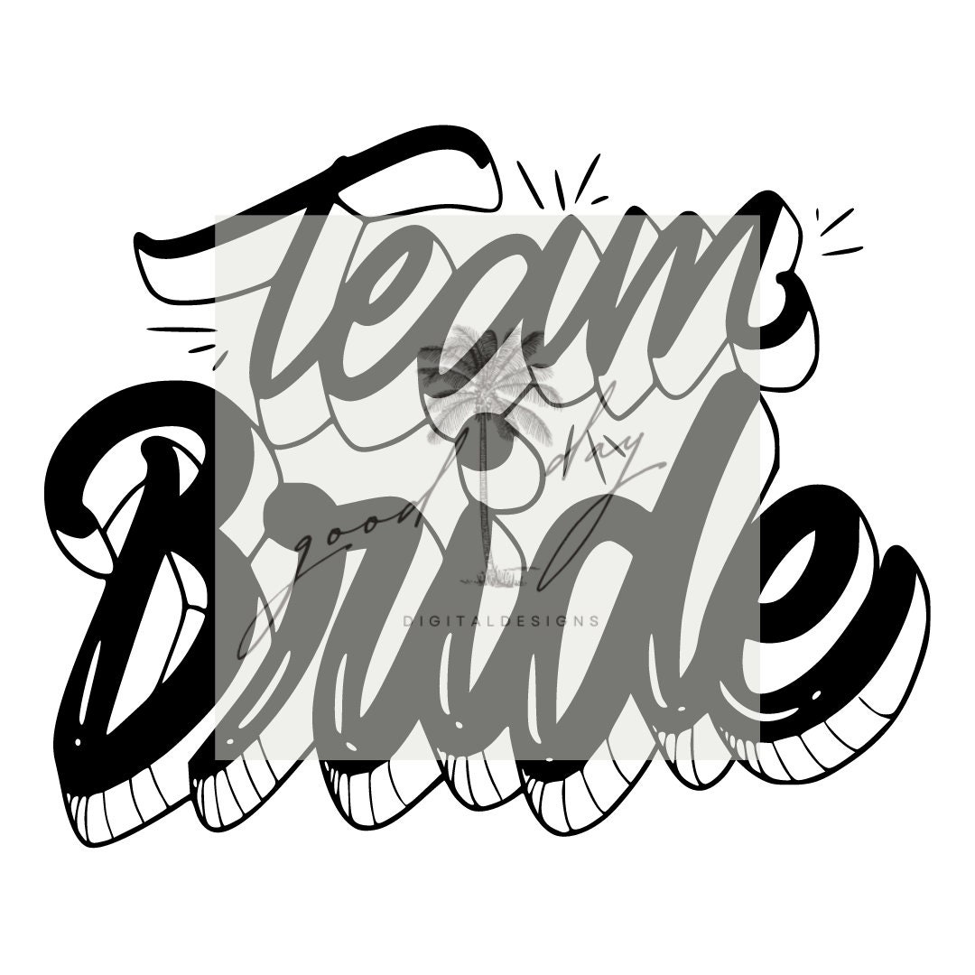 Team Bride Fun & Creative SVG Digital Downloads Clip Art Collection ...