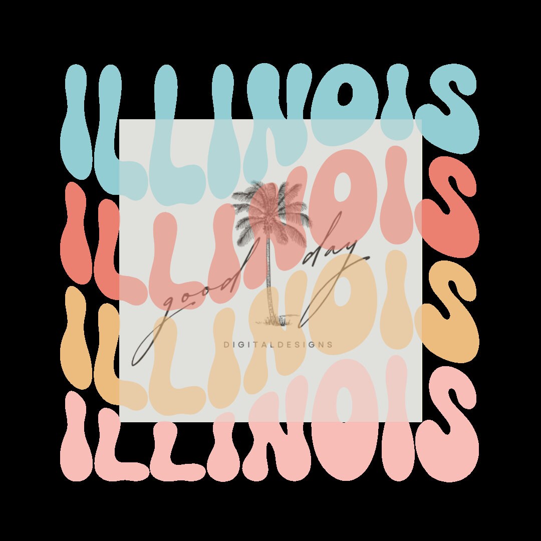 Illinois Fun SVG Digital Download for Unique T-shirt Designs & Sticker ...