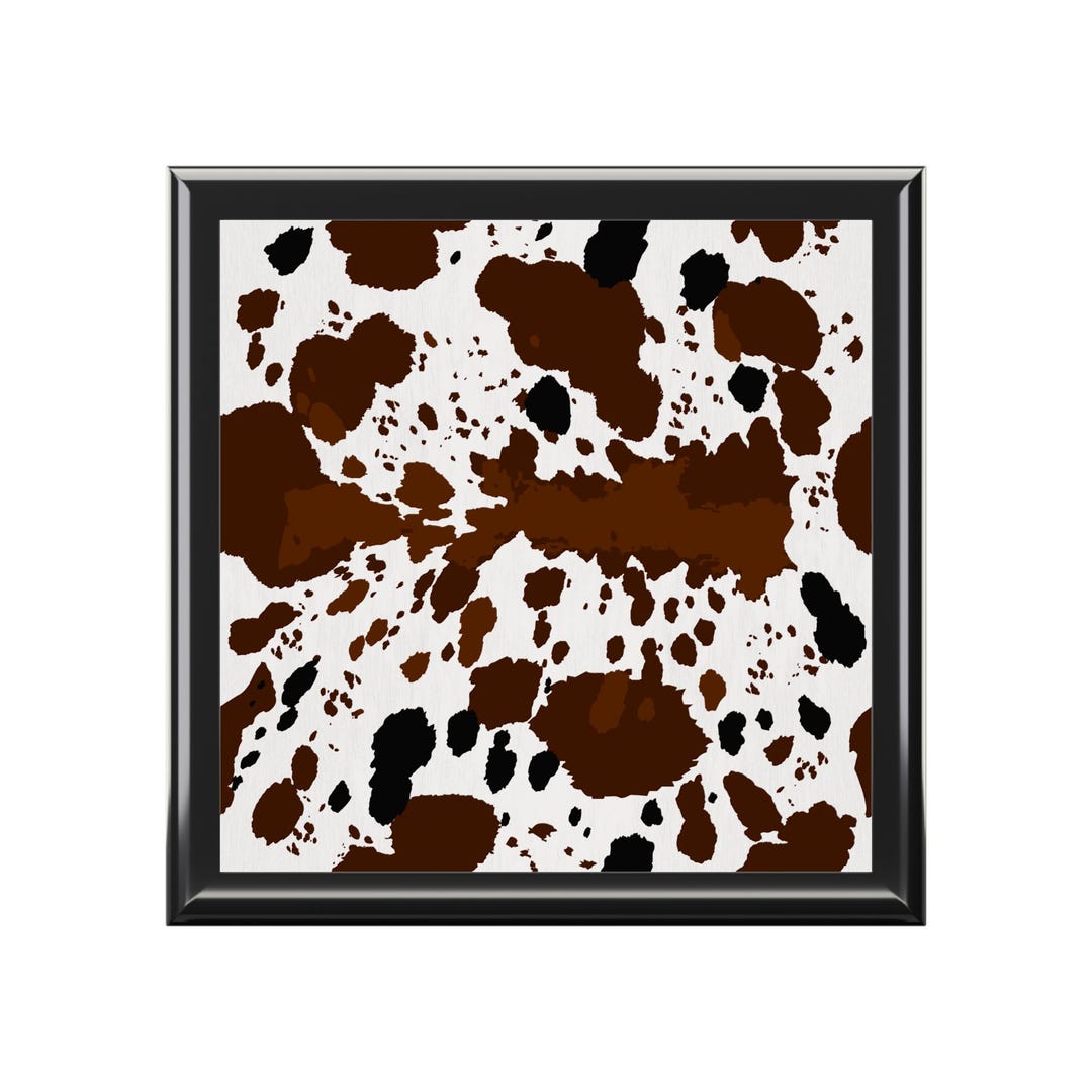 Cow Print Jewelry Box Unique Gift for Jewelry Lovers, Cow Print Decor ...