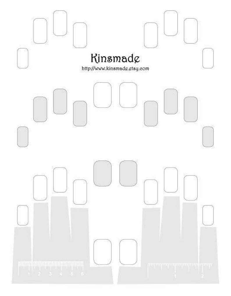 Printable Finger Nail Art Decal Mat Download Guide Petite Adult ...