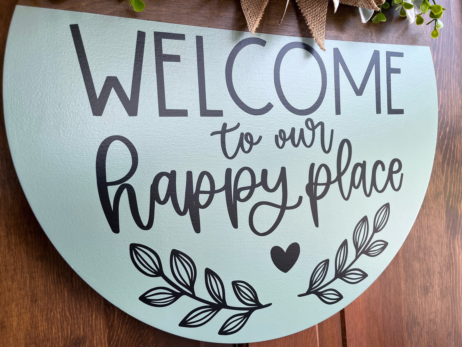 Chill Happy Place Door Hanger Wreath Gift. Front Door Wreath, Hand Tied ...