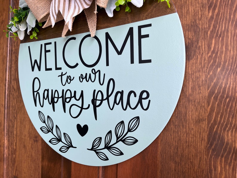Chill Happy Place Door Hanger Wreath Gift. Front Door Wreath, Hand Tied ...