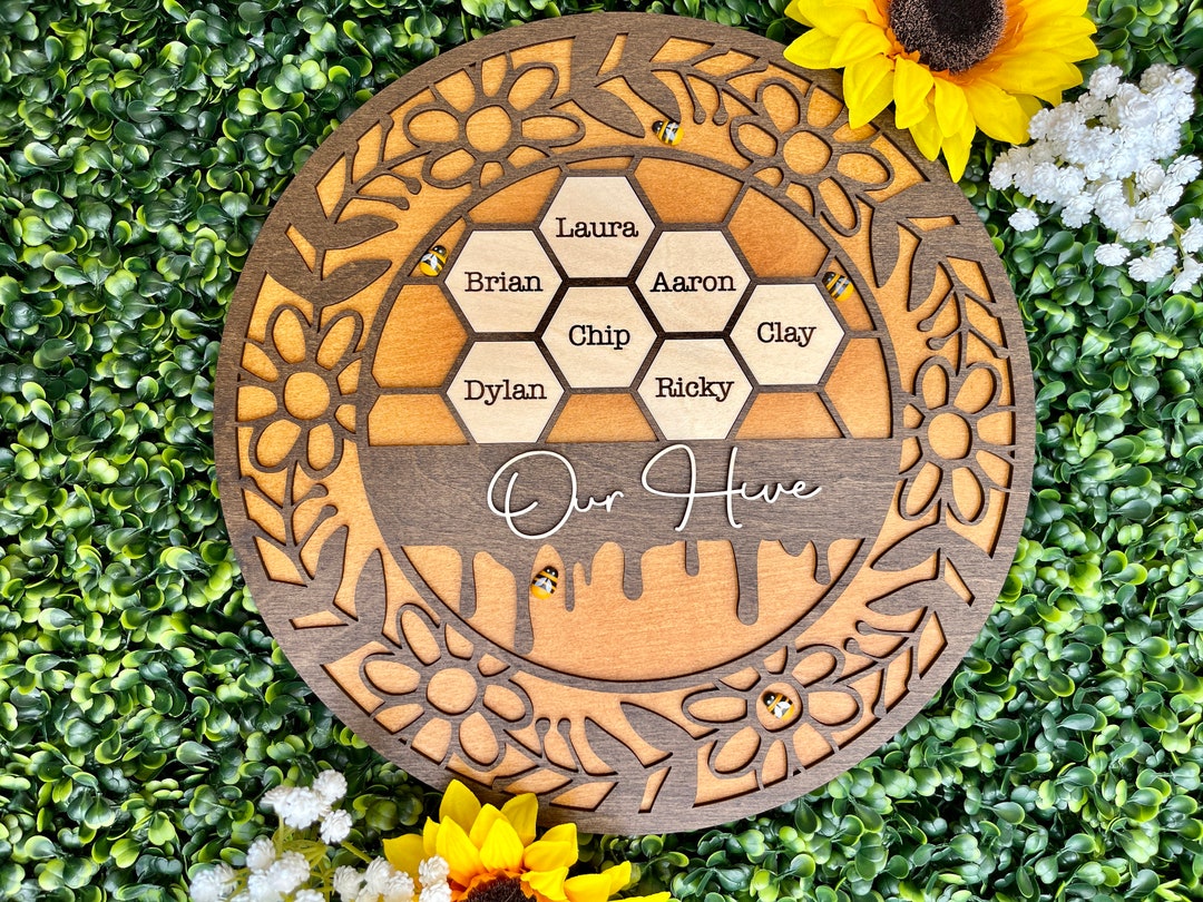 Honey Bee Family Tree Christmas Gift for Mom, Grandma or Anyone Who ...
