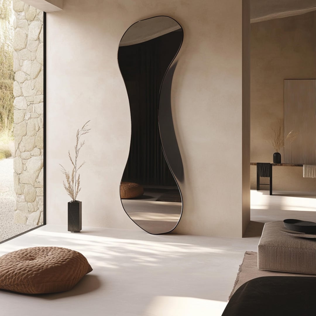 Tall Mirror, Aesthetic Irregular Full Length Home Decor, Asymmetrical ...