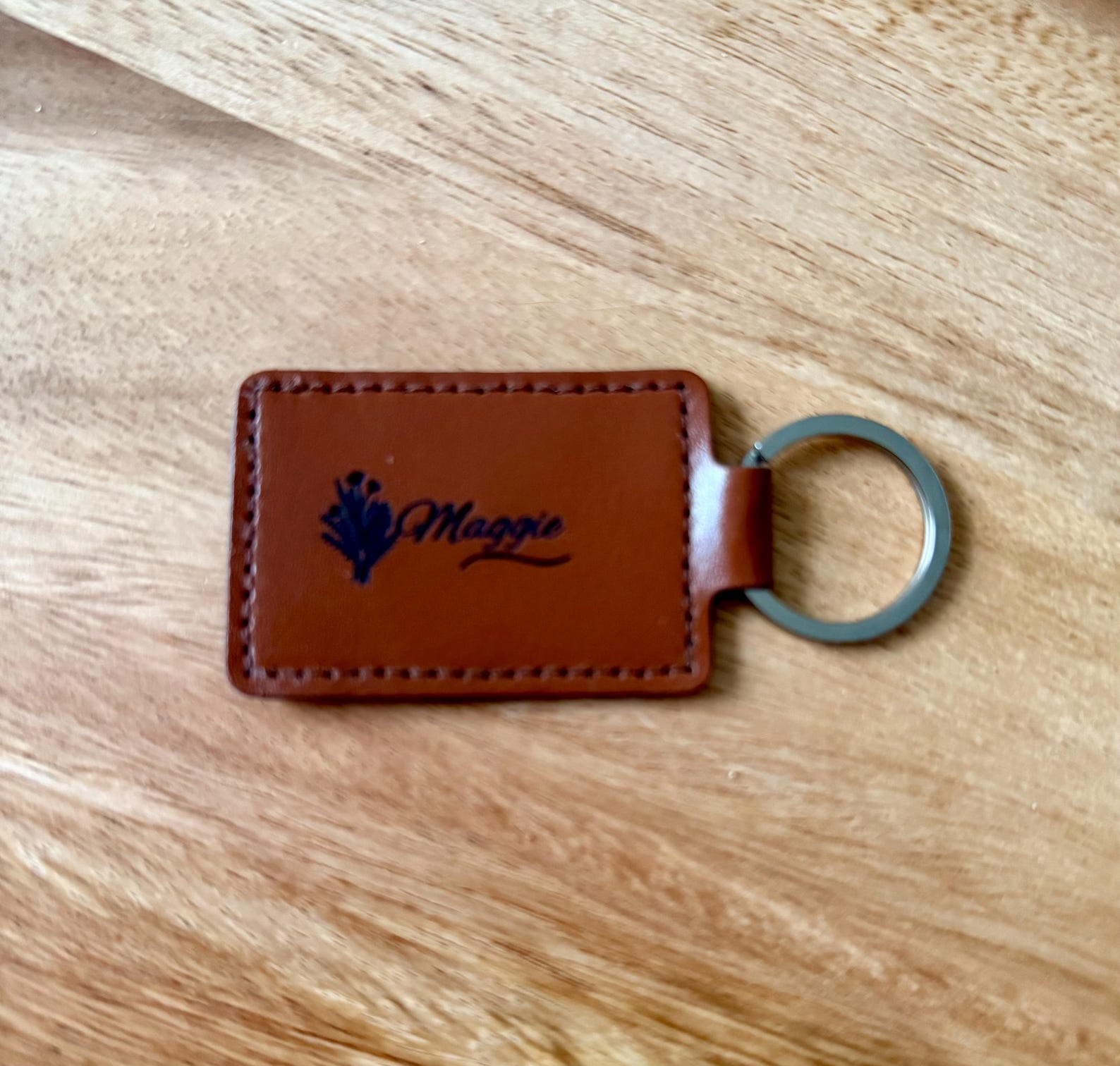 Personalized Laserable Leatherette Rectangle Keychain – Custom Engraved ...