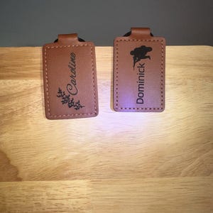 Personalized Laserable Leatherette Rectangle Keychain – Custom Engraved ...