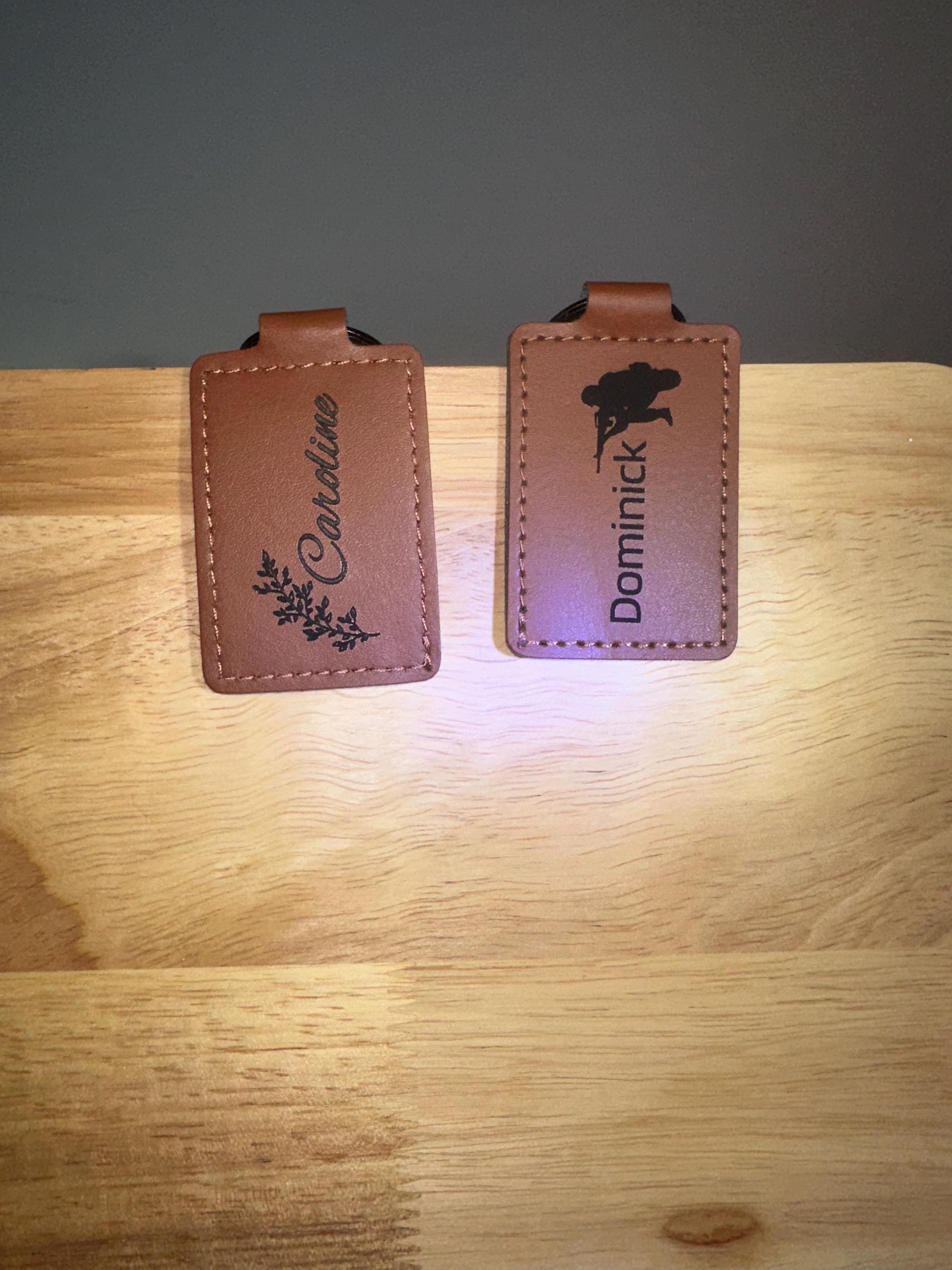 Personalized Laserable Leatherette Rectangle Keychain – Custom Engraved ...