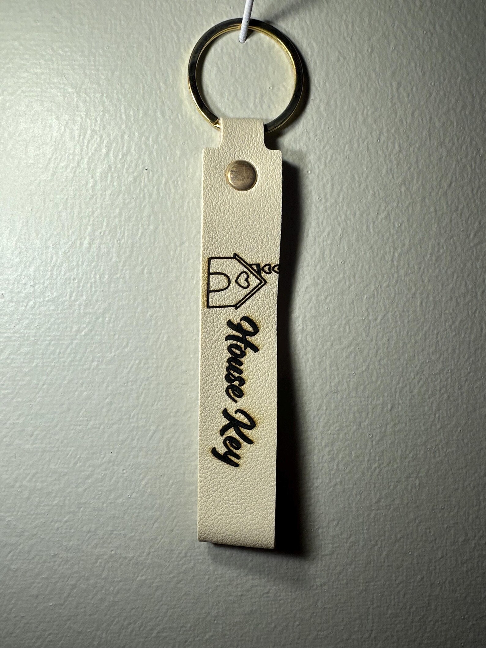 Personalized Laserable Leatherette Rectangle Keychain – Custom Engraved ...