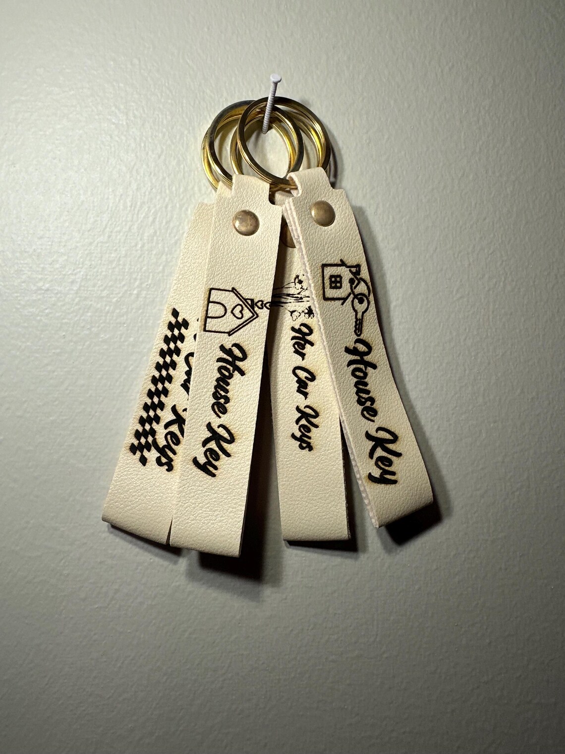 Personalized Laserable Leatherette Rectangle Keychain – Custom Engraved ...
