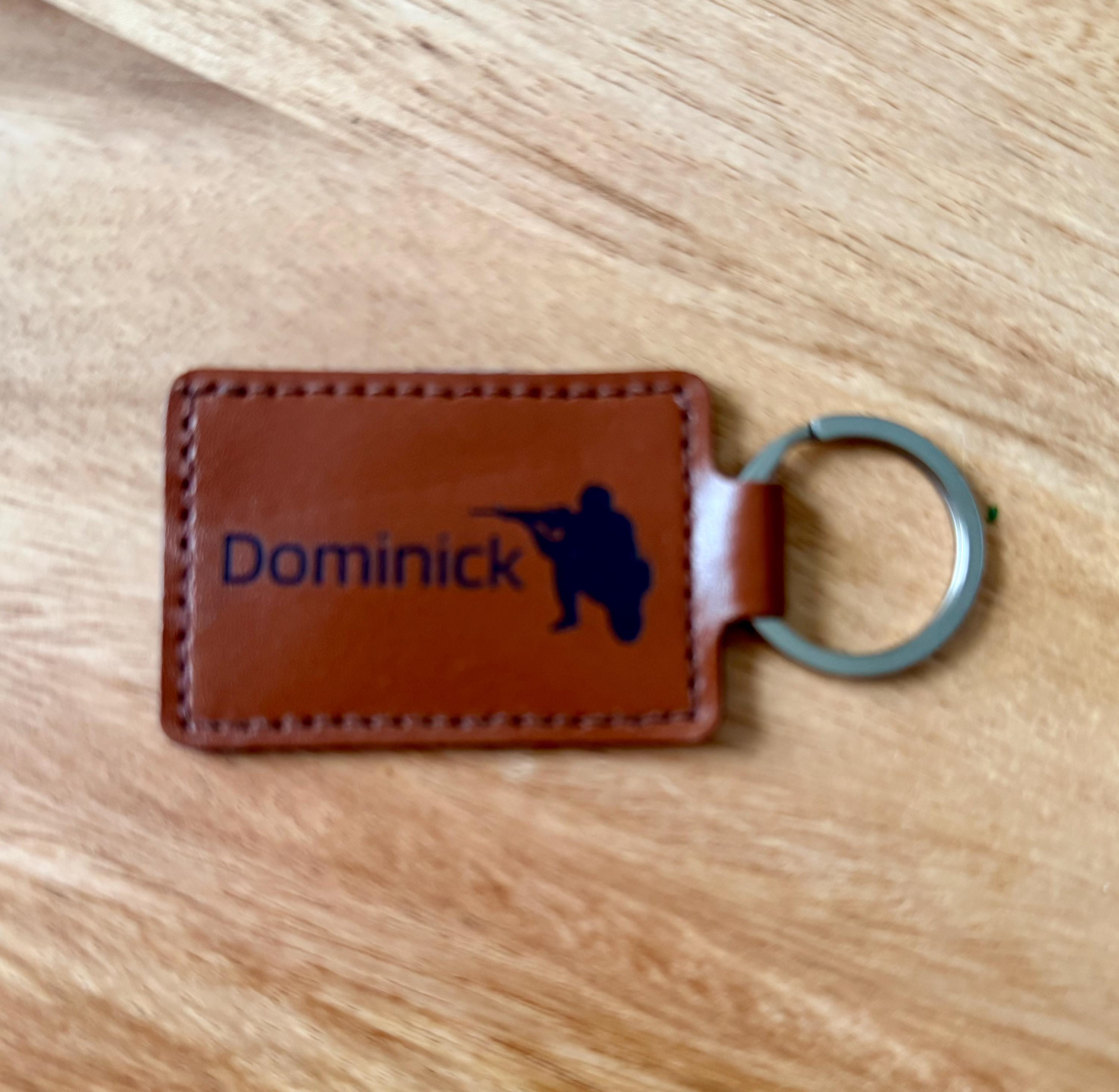 Personalized Laserable Leatherette Rectangle Keychain – Custom Engraved ...