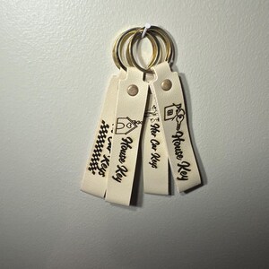Personalized Laserable Leatherette Rectangle Keychain – Custom Engraved ...