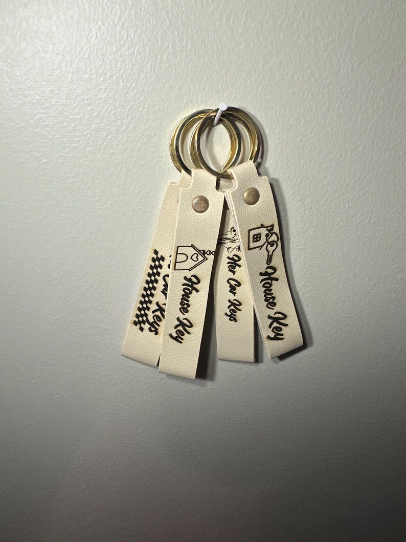Personalized Laserable Leatherette Rectangle Keychain – Custom Engraved ...