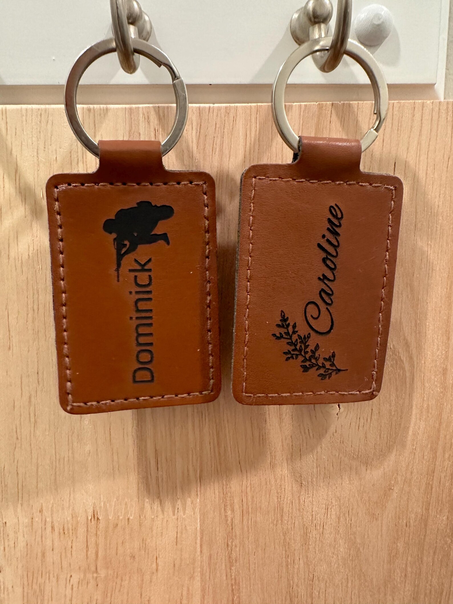 Personalized Laserable Leatherette Rectangle Keychain – Custom Engraved ...