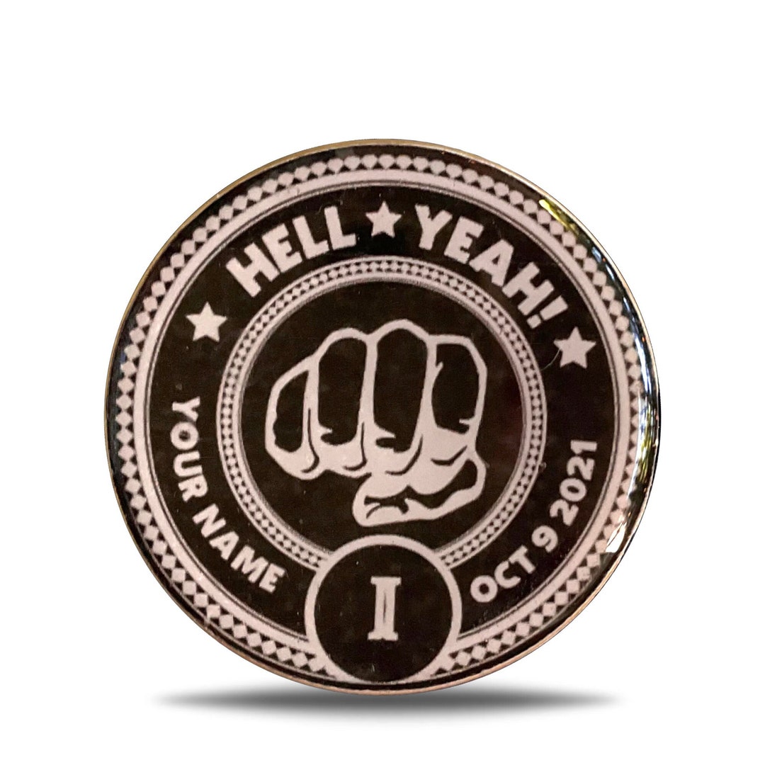 12-step Medallion and Token Dated and Custom Made for Soberversary ...