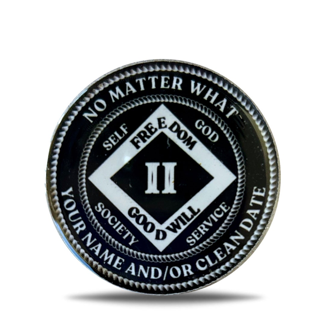 Narcotics Anonymous Coin With NA Logo, Personalized With Name and Clean ...