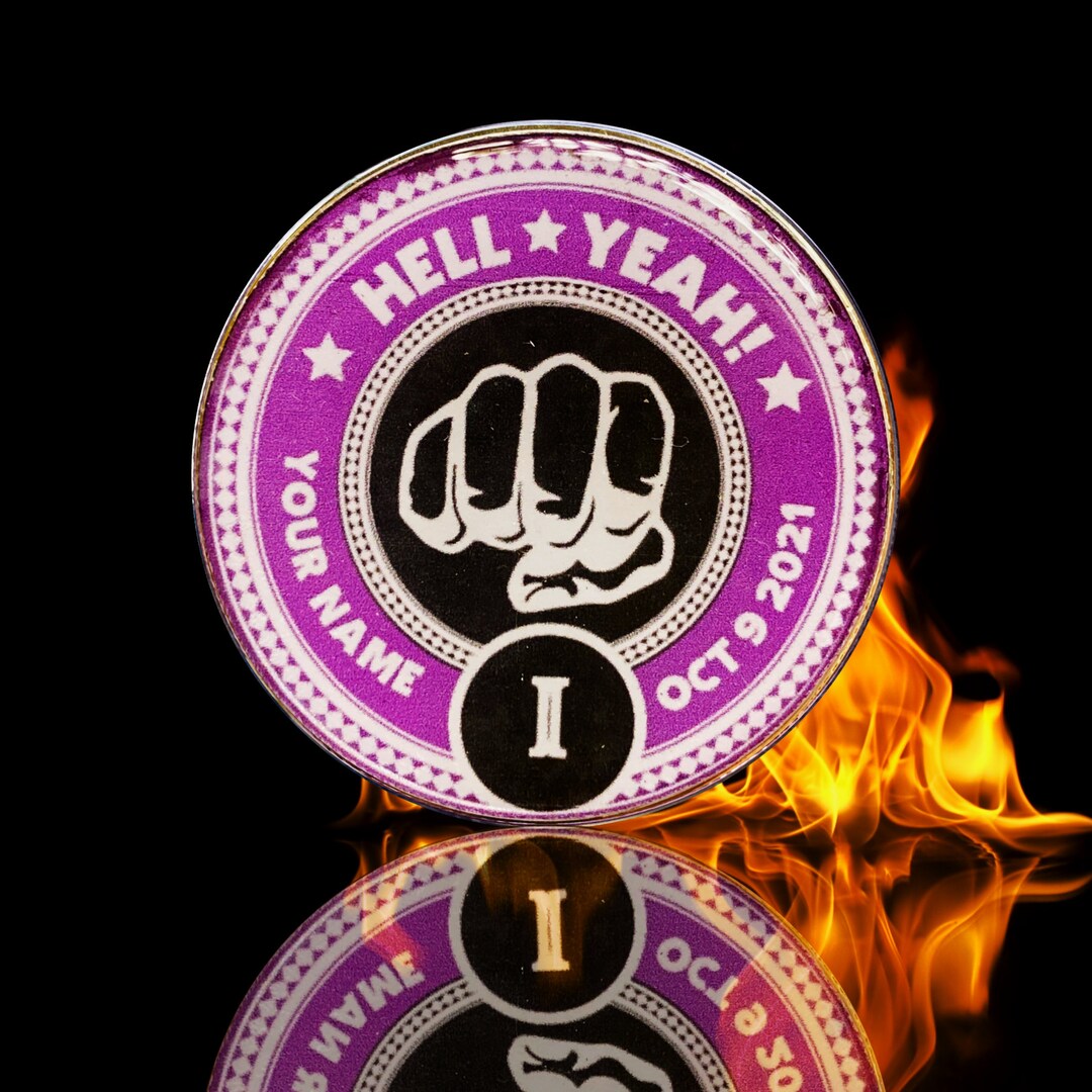 Custom Recovery Medallion for AA NA Program W Fist Bump Style, Gift for ...