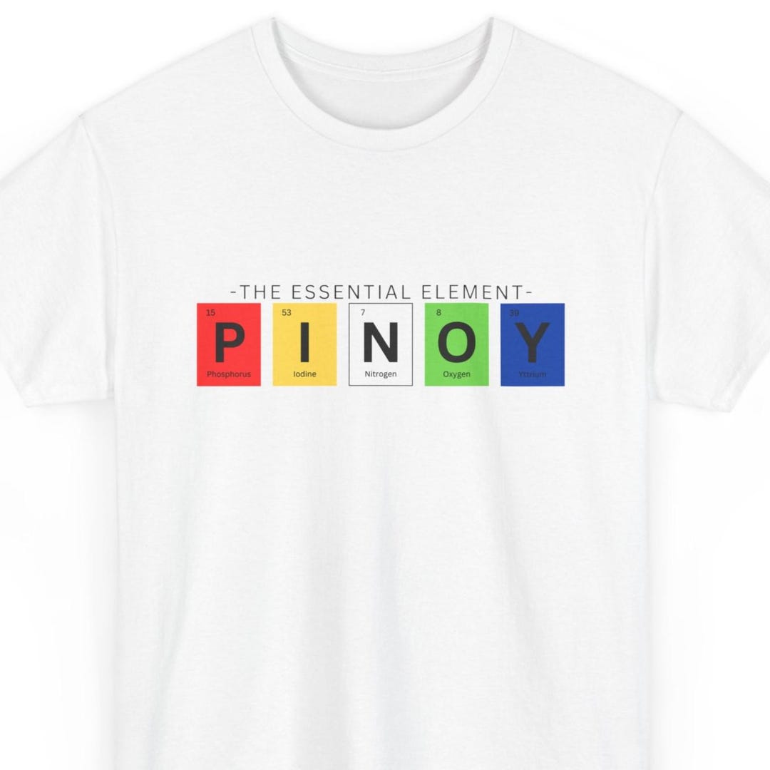 Pinoy Essential Element Unisex Heavy Cotton Shirt, Filipino Tagalog ...