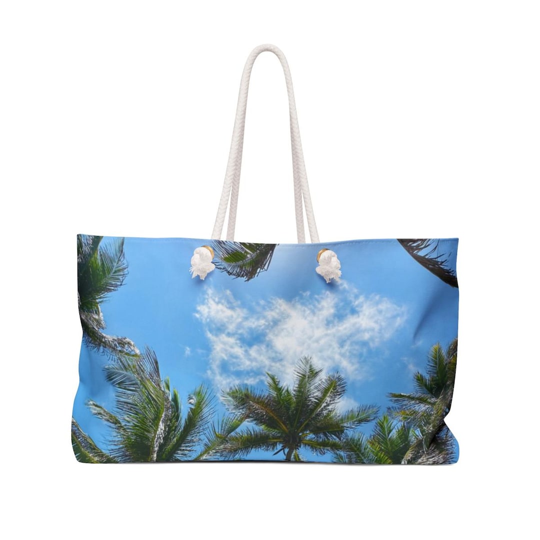 Palm Trees Beach Bag, Tote Bag With Rope Handles, 24 X 13 - Etsy