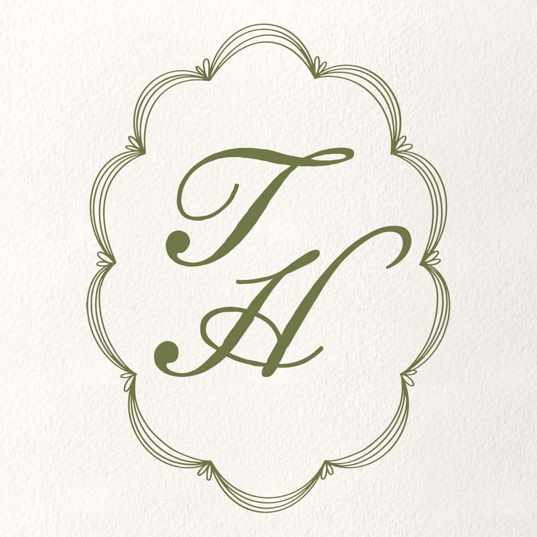 Custom Wedding Crest and Monogram - Elegant Personalized Logo (digital ...