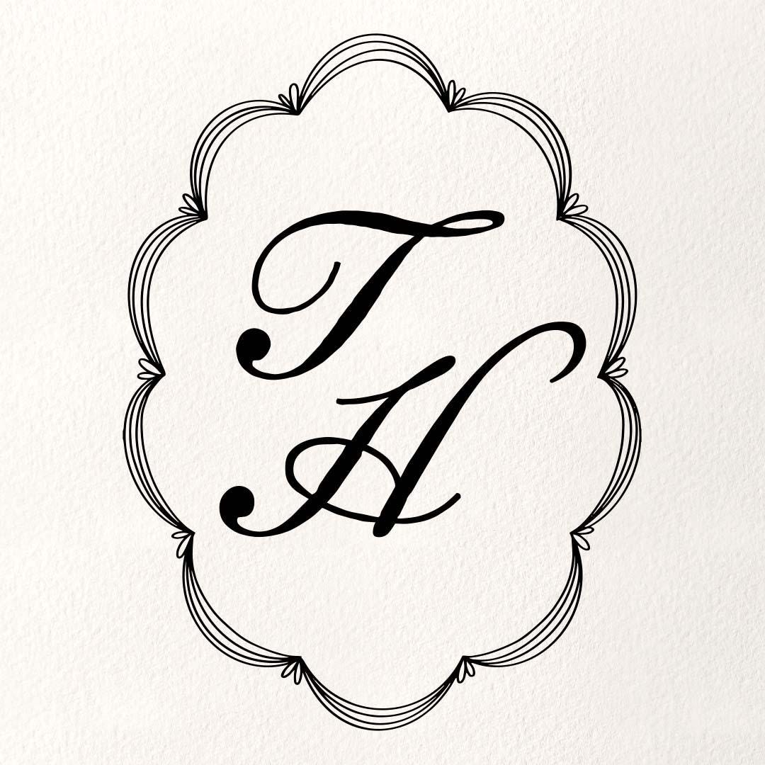 Custom Wedding Crest and Monogram - Elegant Personalized Logo (digital ...