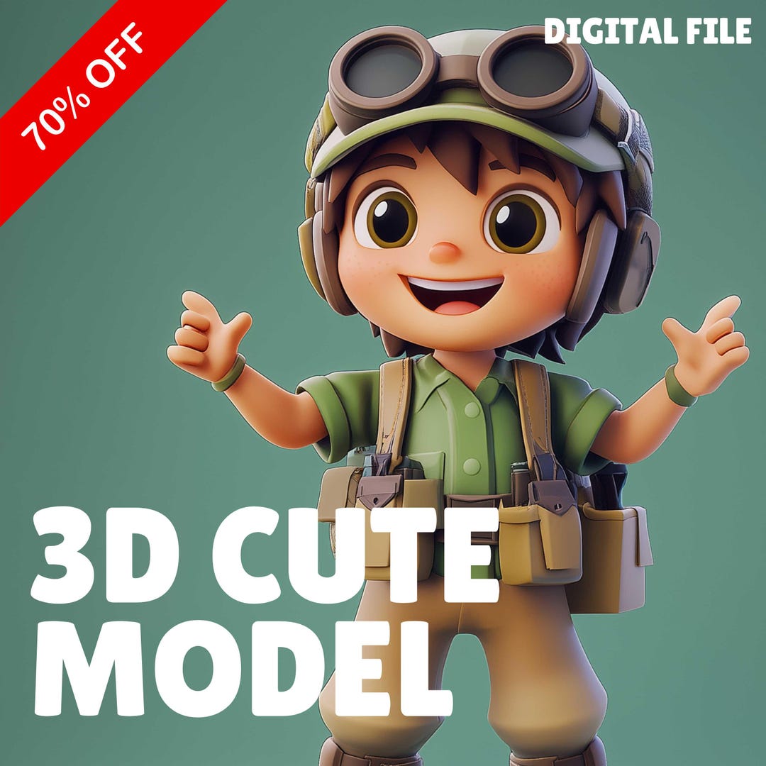Custom High Quality Cute 3D Model,3d Chibi Animal, 3D Cartoon Art, 3D ...