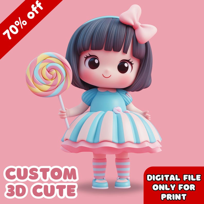 CUSTOM 3D Cute Model, 3D Chibi, 3D Animal, 3D Character Modeling and ...