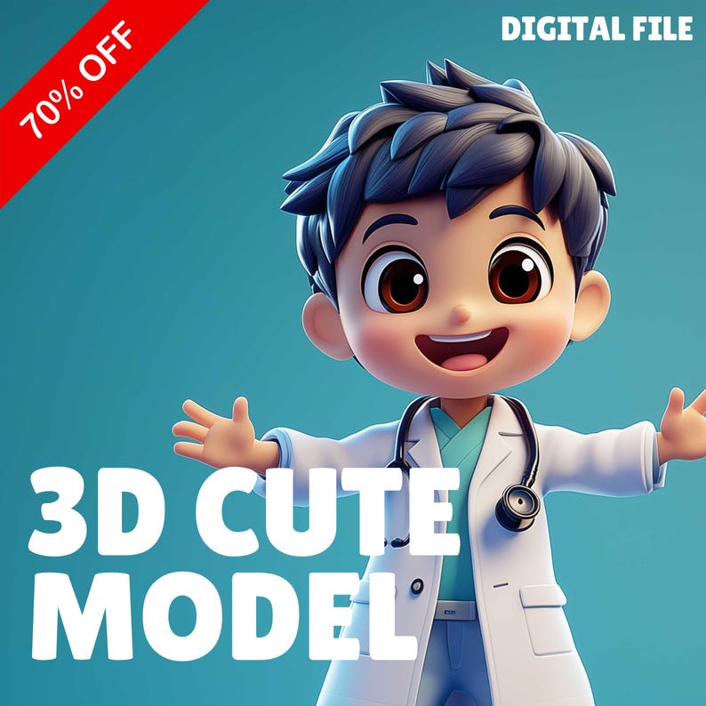 Custom High Quality Cute 3D Model,3d Chibi Animal, 3D Cartoon Art, 3D ...