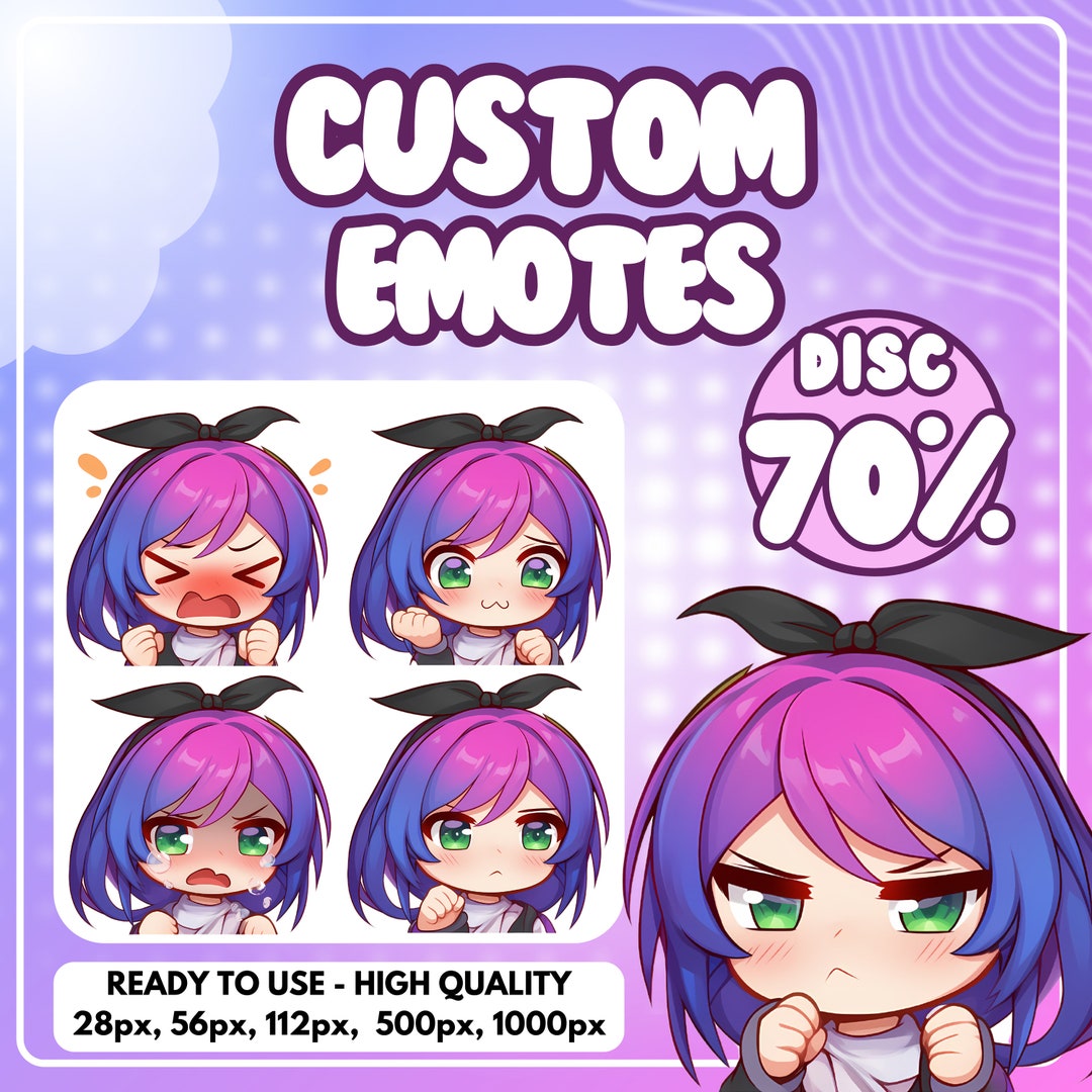 High Quality Custom Premium Twitch Emotes Animated Emote Cute Chibi ...