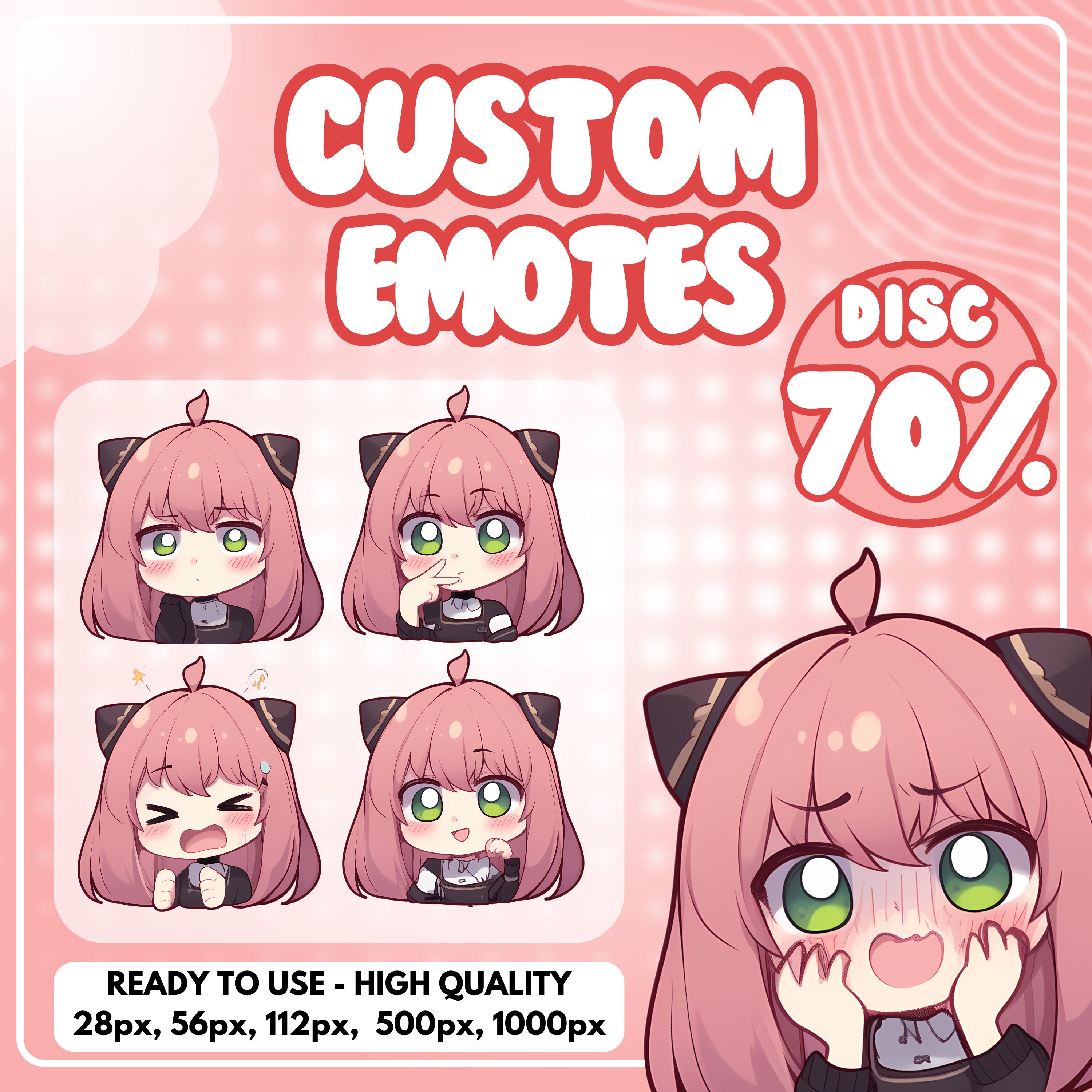 CUSTOM EMOTES Animated Emotes, Custom Twitch Emotes, Cute Emotes ...