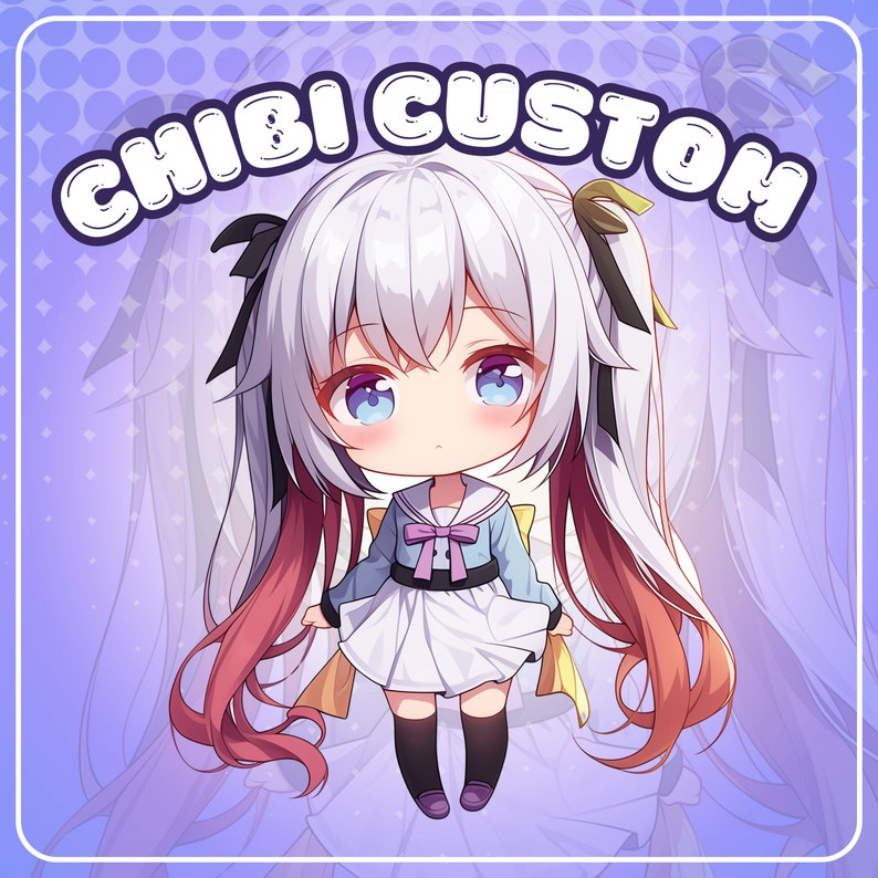 CUSTOM CHIBI ANIME Chibi Character, Custom Chibi Commission, Original ...
