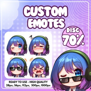 CUSTOM TWITCH EMOTES, Animated Emotes, Vtuber Emotes, Kick Emotes, Sub ...