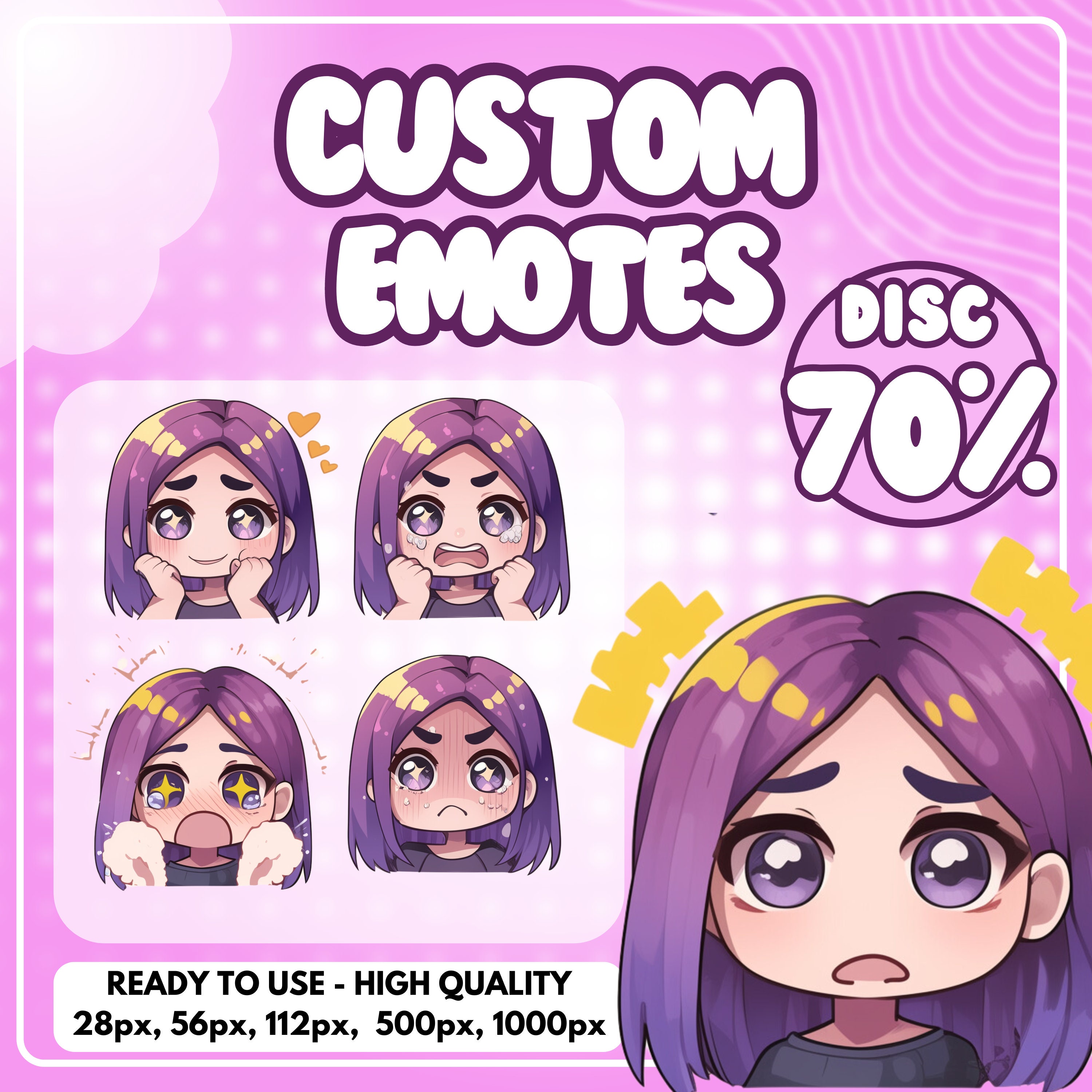 CUSTOM EMOTES Animated Emotes, Custom Twitch Emotes, Cute Emotes ...