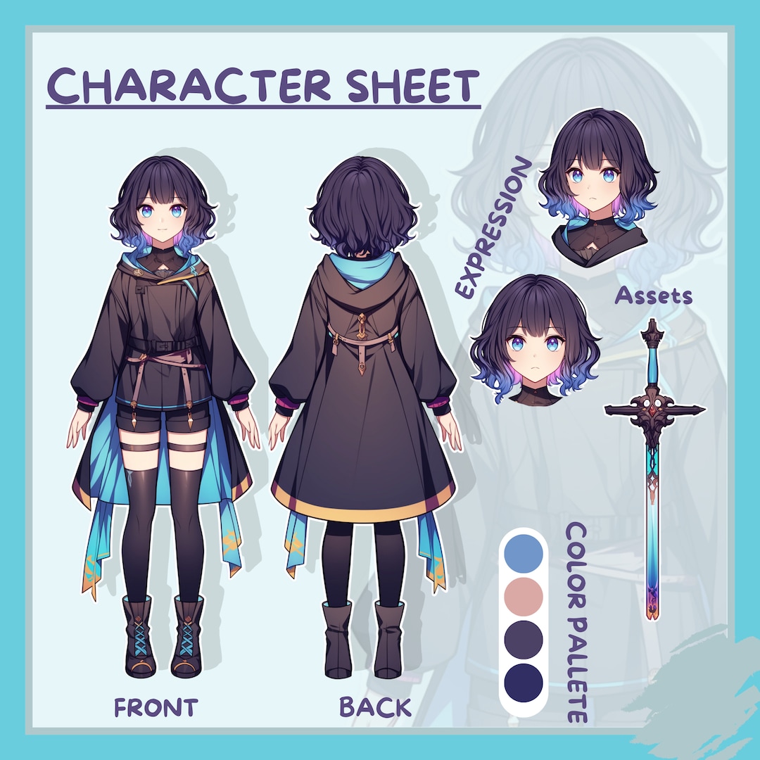 Custom Character Reference Sheet for Your Avatar Custom Reference Sheet ...