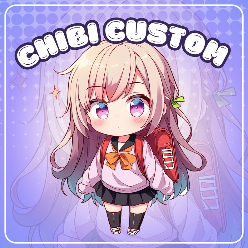 CUSTOM CHIBI ANIME Chibi Character, Custom Chibi Commission, Original ...