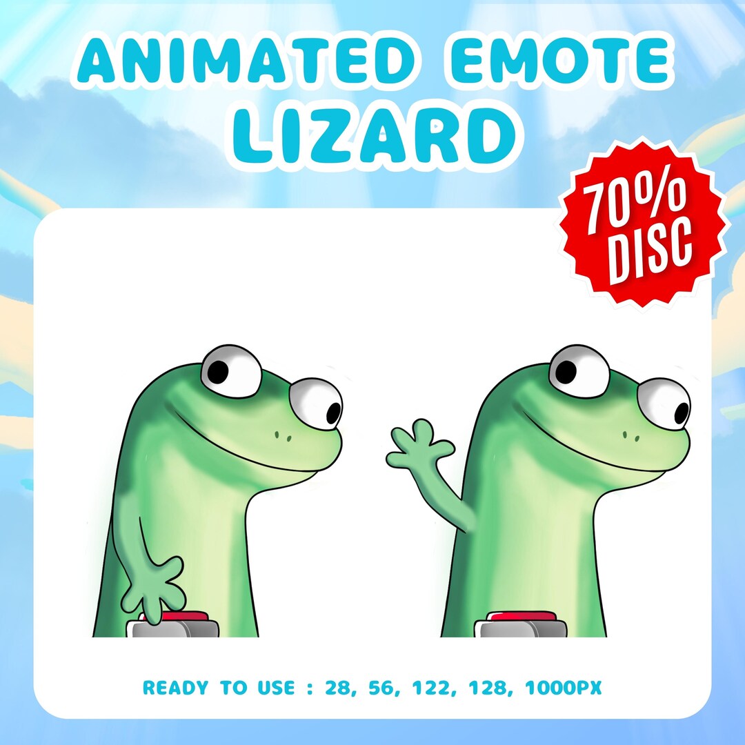 Animated Lizard Button Meme Emoji for Twitch and Discord – Funny ...