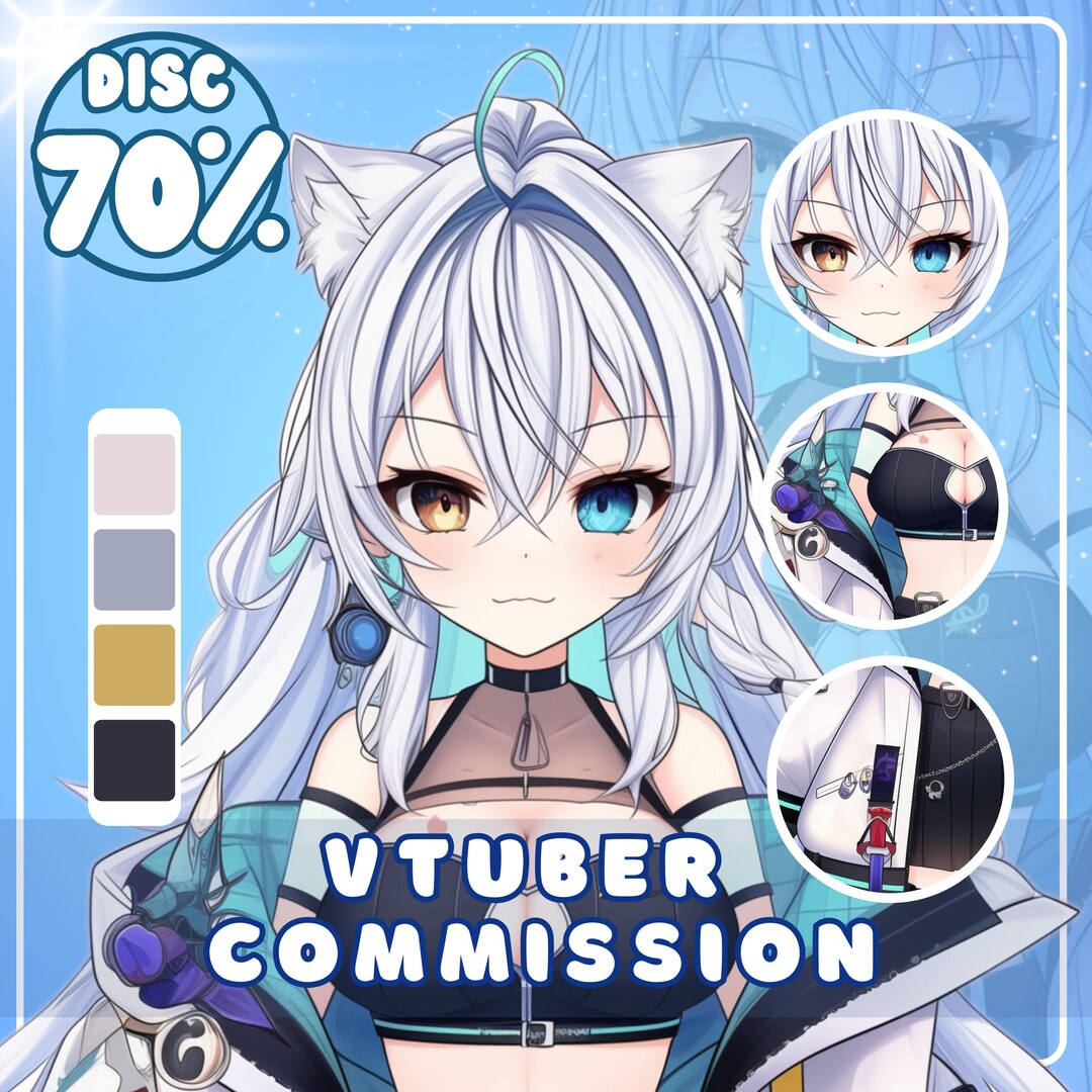 CUSTOM Vtuber Model for Commercial Use Vtuber Commission Custom LIVE2D ...