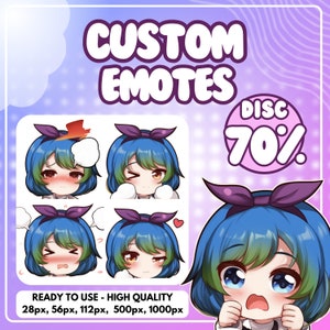 CUSTOM TWITCH EMOTES, Animated Emotes, Vtuber Emotes, Kick Emotes, Sub ...
