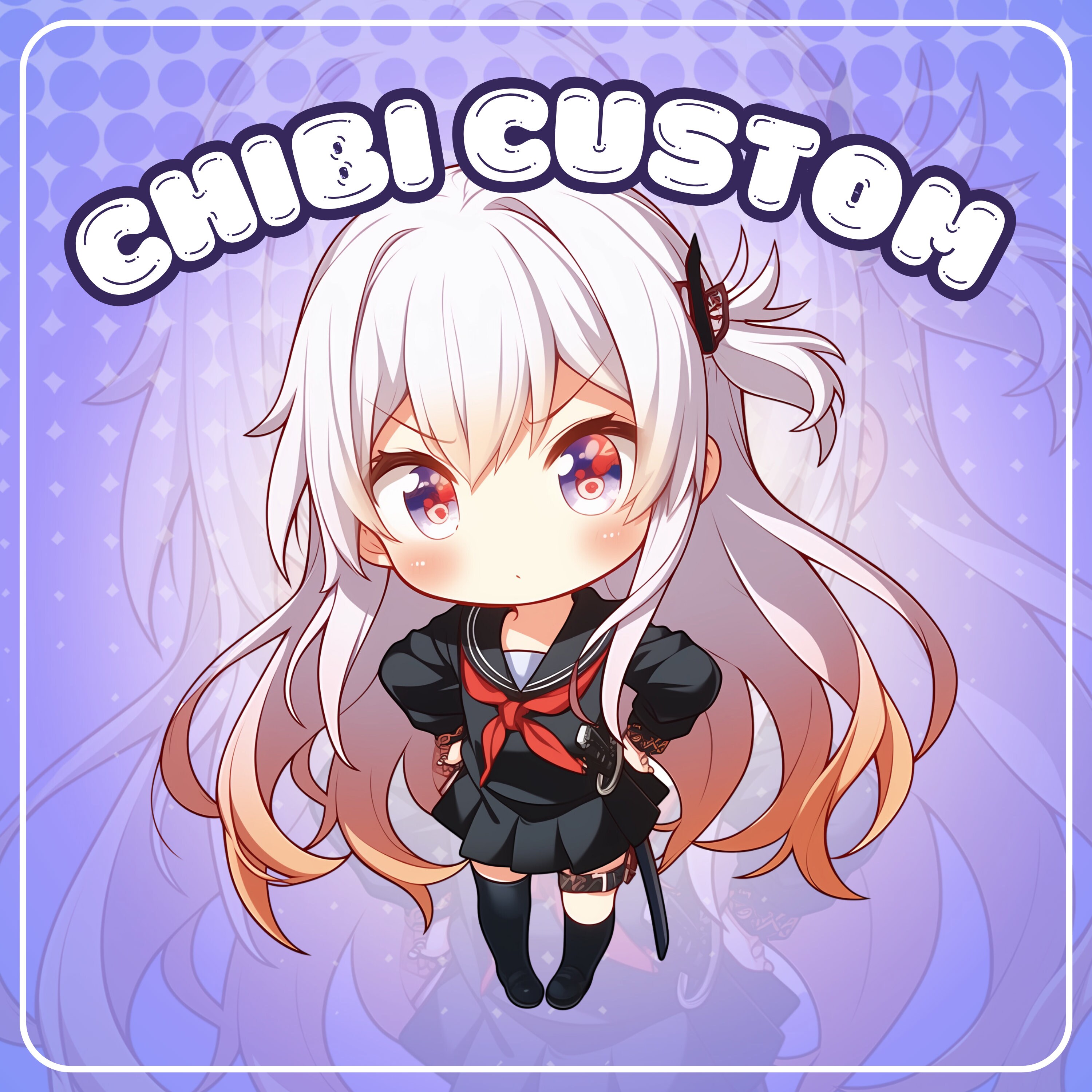 CUSTOM CHIBI ANIME Chibi Character, Custom Chibi Commission, Original ...