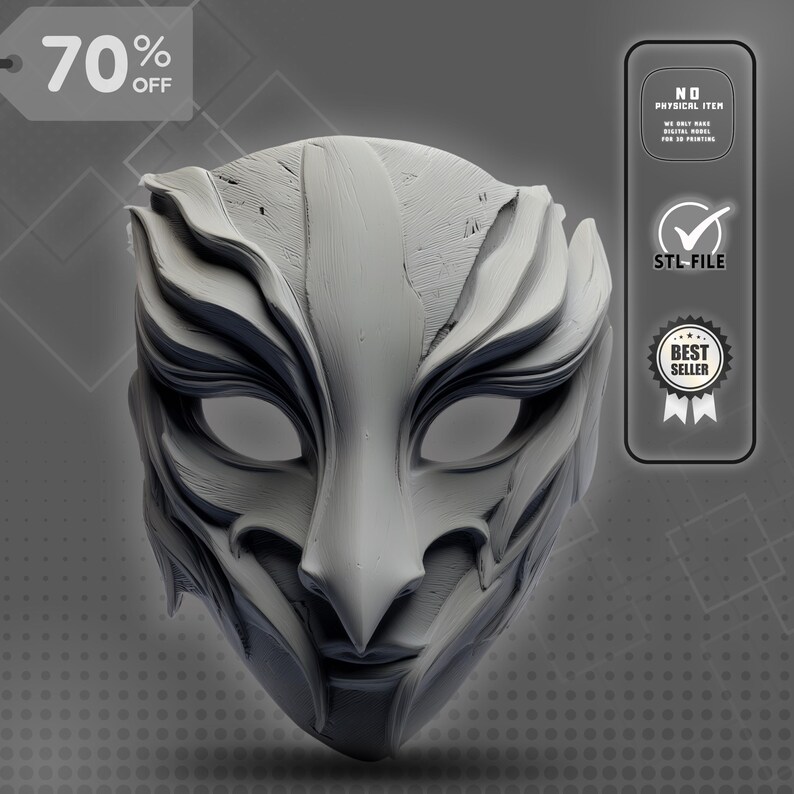 Custom 3D Mask Design: Wearable Cosplay Armor, STL File (digital Files ...