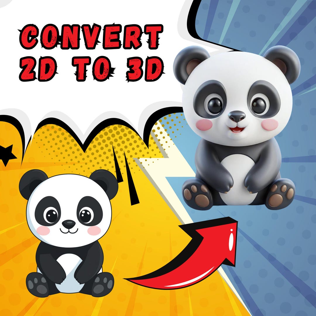 CONVERT 2D TO 3D 3D Model Commission 3D Design Service Custom DIGITAL ...