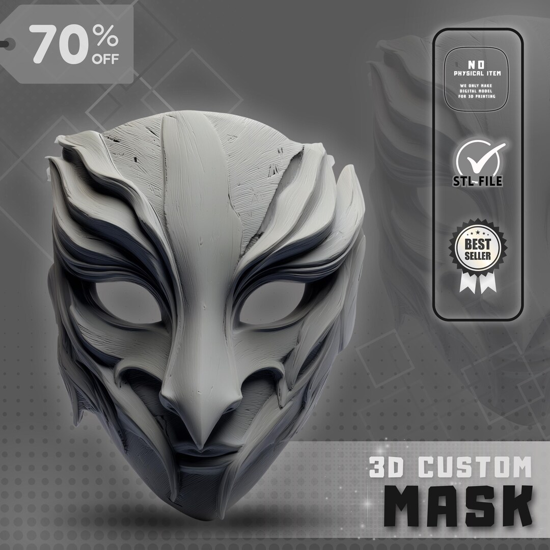 Custom 3D Printable Mask Design | Cosplay & Costume Digital Files (STL ...