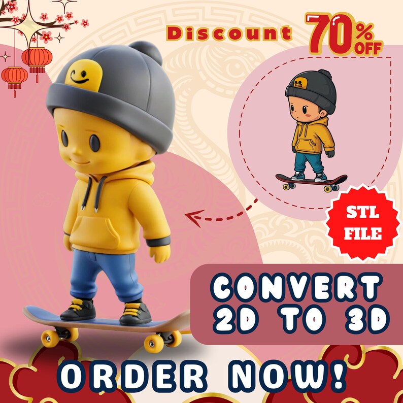 Convert 2D to 3D Model, Logo, Mascot, Game Character, Animation Asset ...