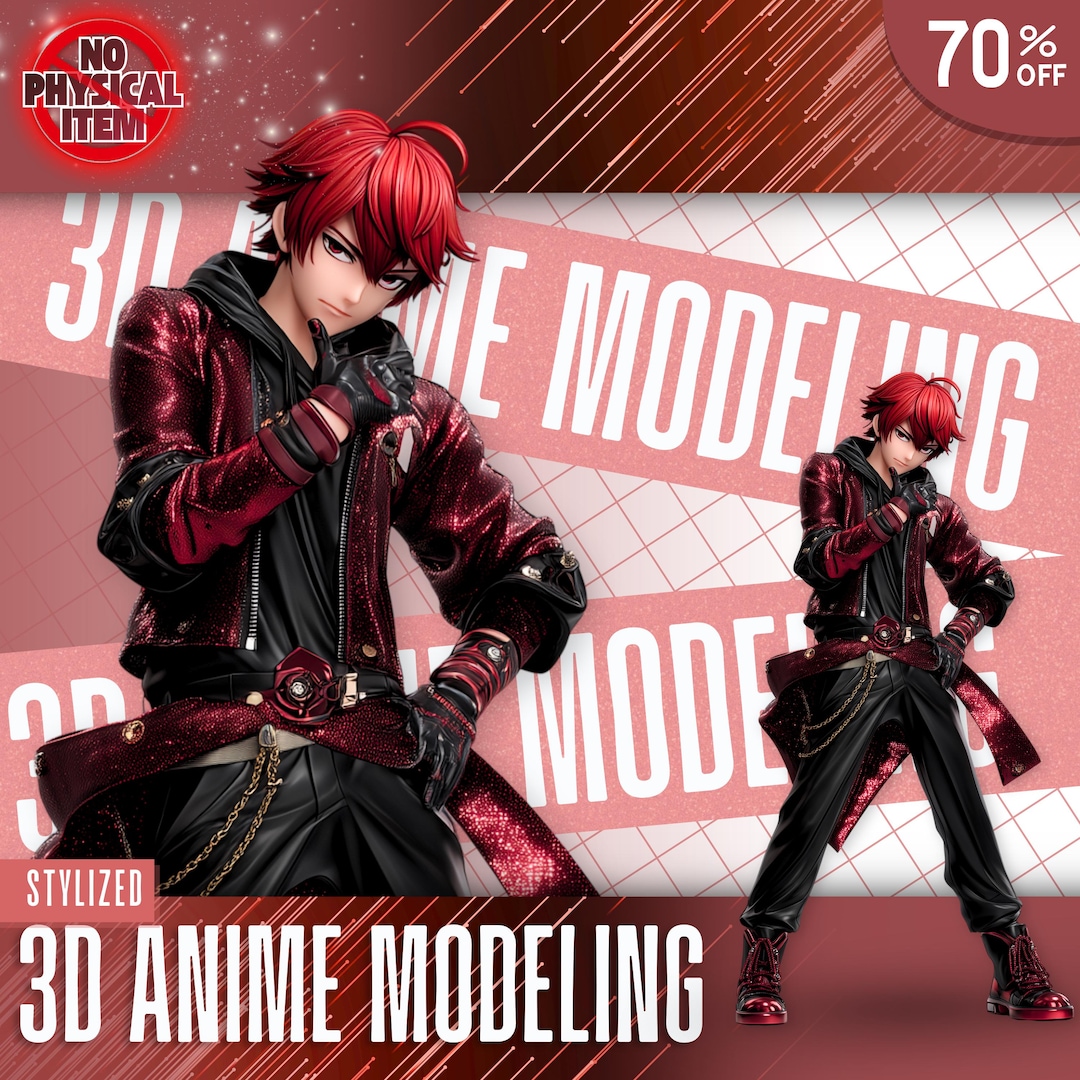 Custom Anime 3D Model | STL File for Resin/fdm Printing - Etsy Canada
