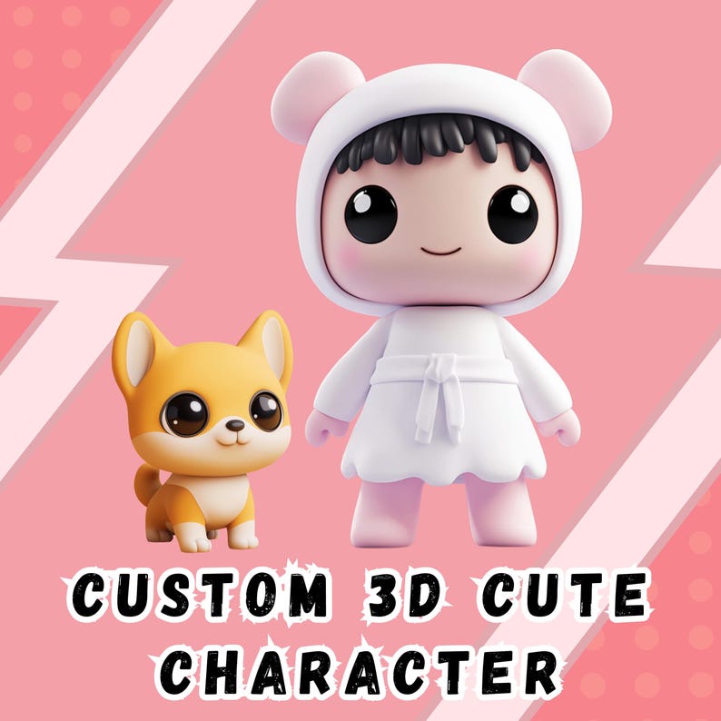 CUSTOM 3D CUTE Modeling Character, 3D Human, 3D Animal, & 3D Creatures ...