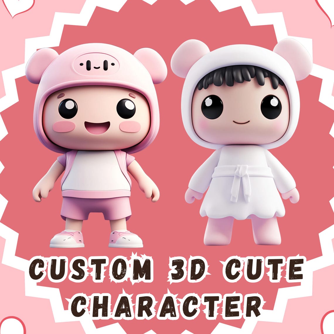 CUSTOM 3D CUTE Modeling Character, 3D Human, 3D Animal, & 3D Creatures ...