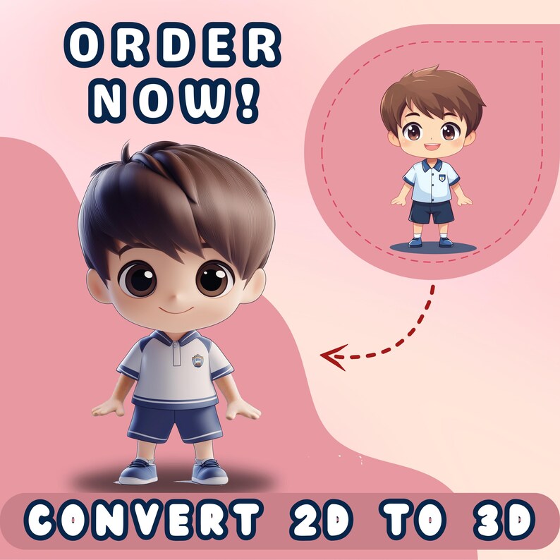 CONVERT 2D TO 3D 3D Model Commission 3D Design Service Custom DIGITAL ...