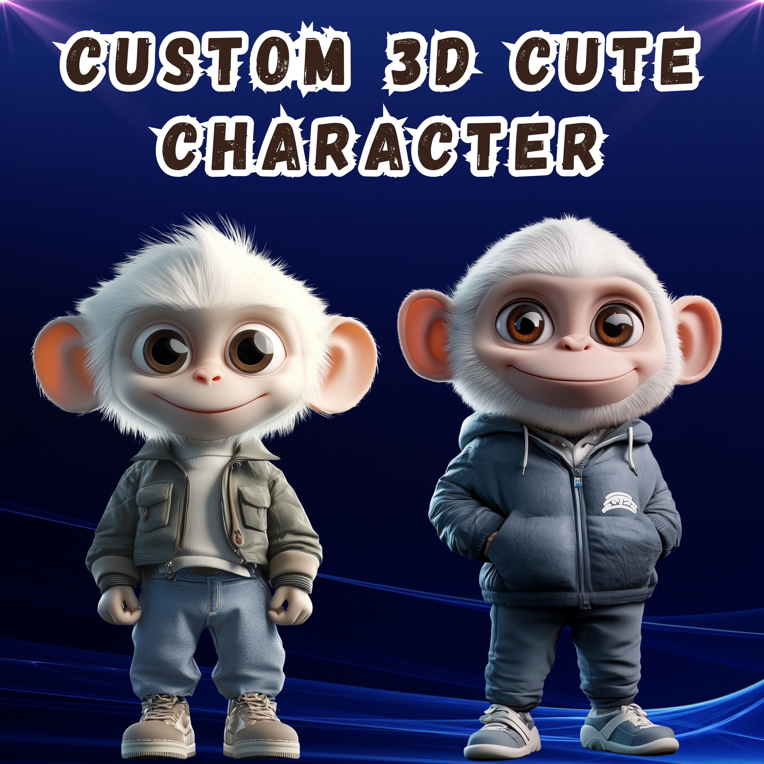 CUSTOM 3D CUTE Modeling Character, 3D Human, 3D Animal, & 3D Creatures ...